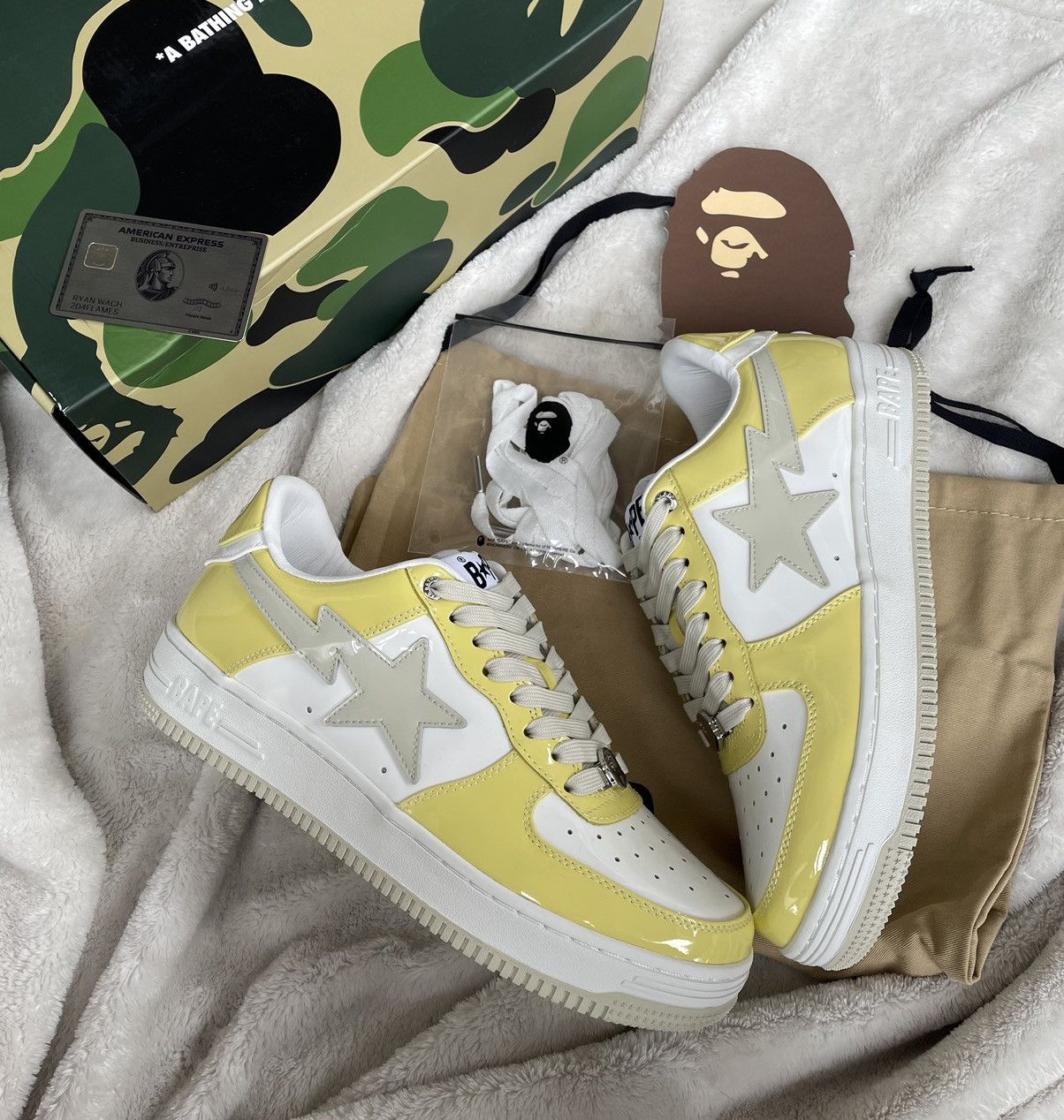 Bape Bape SSENSE Exclusive Yellow Sta Sneakers | Grailed