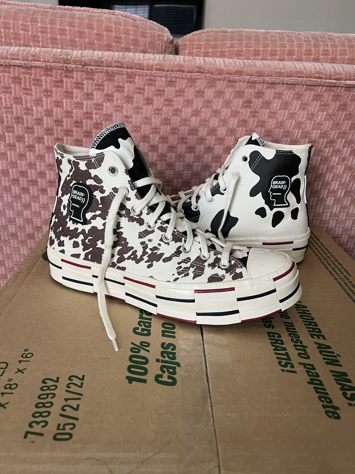 Converse Cow print Chuck 70 High Top Sneakers | Grailed