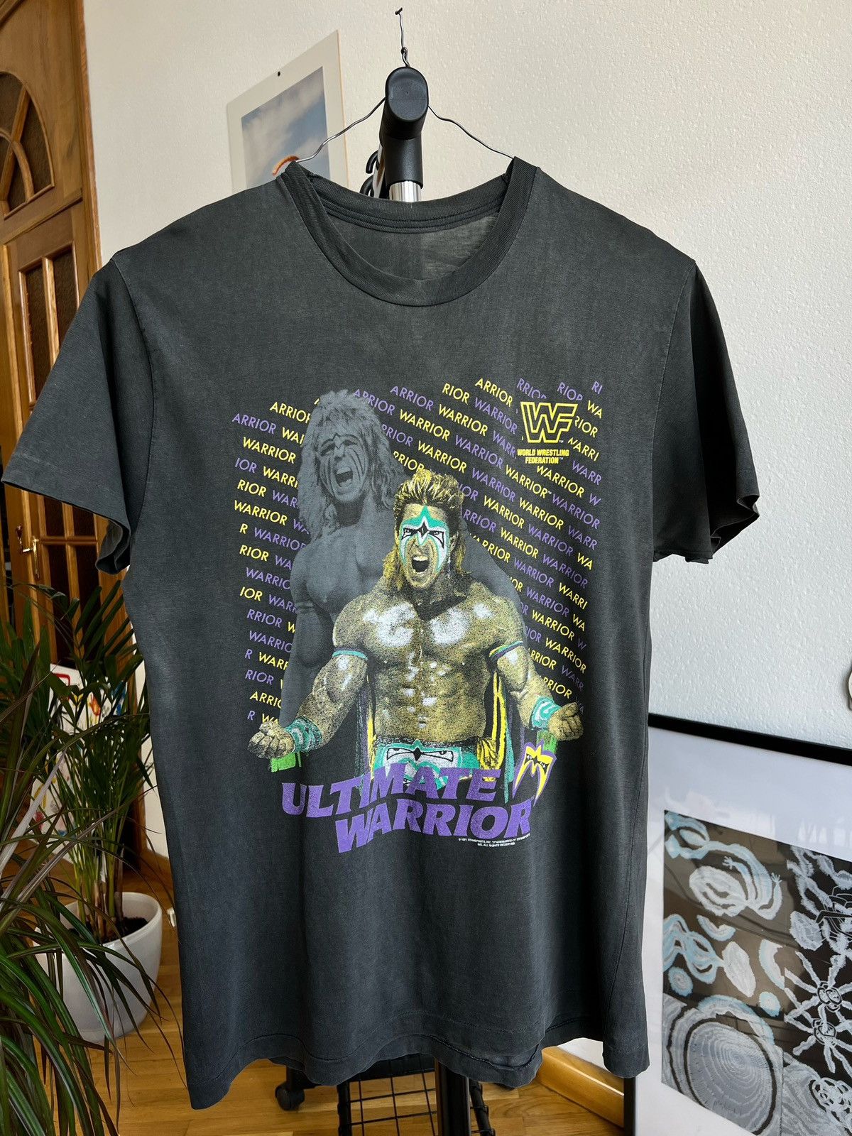 Wwf RARE Vintage 1991 WWF ultimate warrior tshirt | Grailed