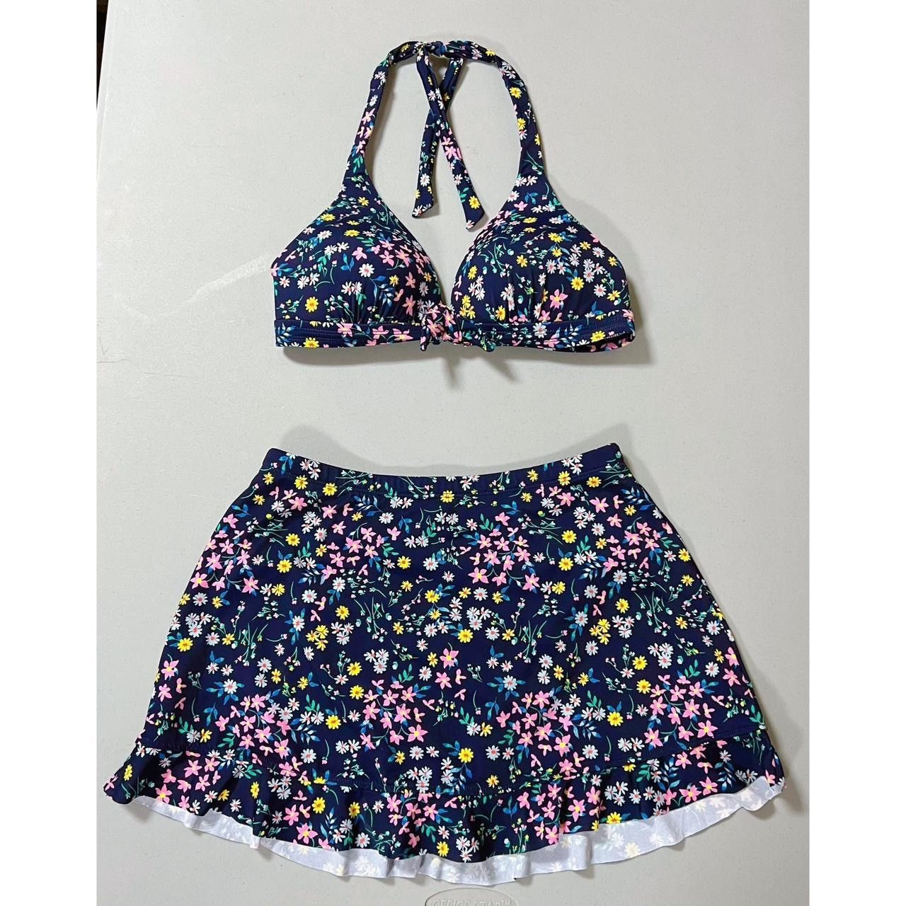 Japanese Brand × Streetwear × Vintage Floral Bikini Swim-Skirt Bathing ...