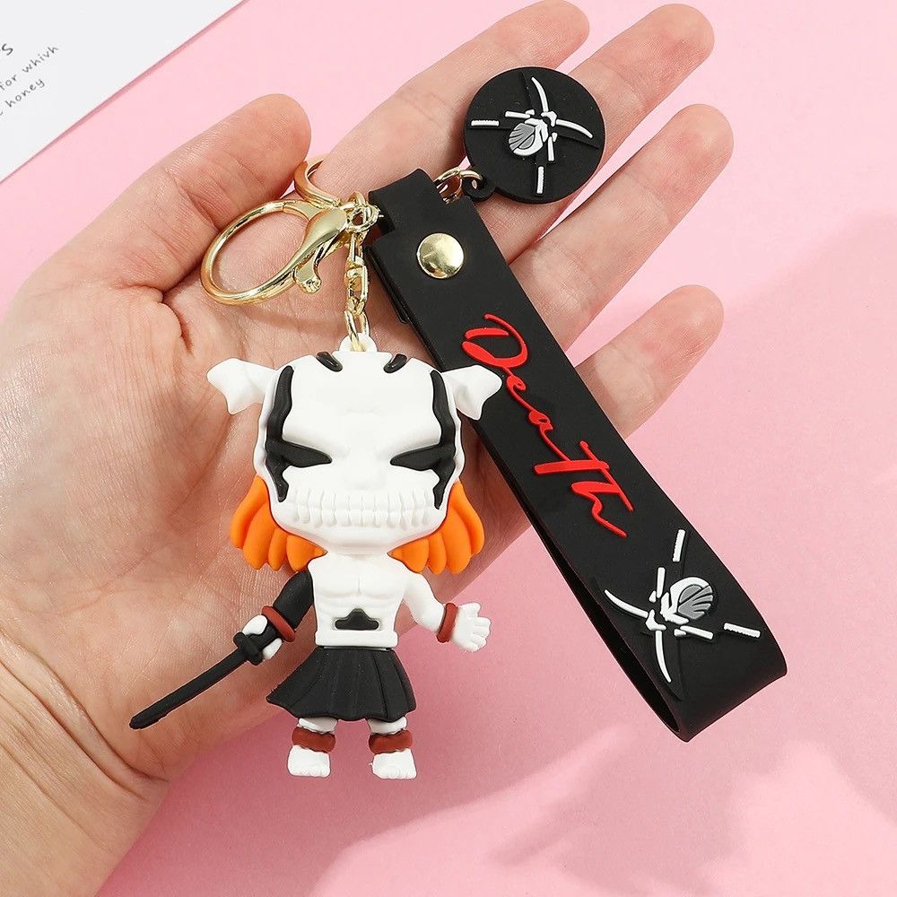 Rubber Keychain × Streetwear × Very Cool Kawaii Bleach Cosplay Kurosaki ...