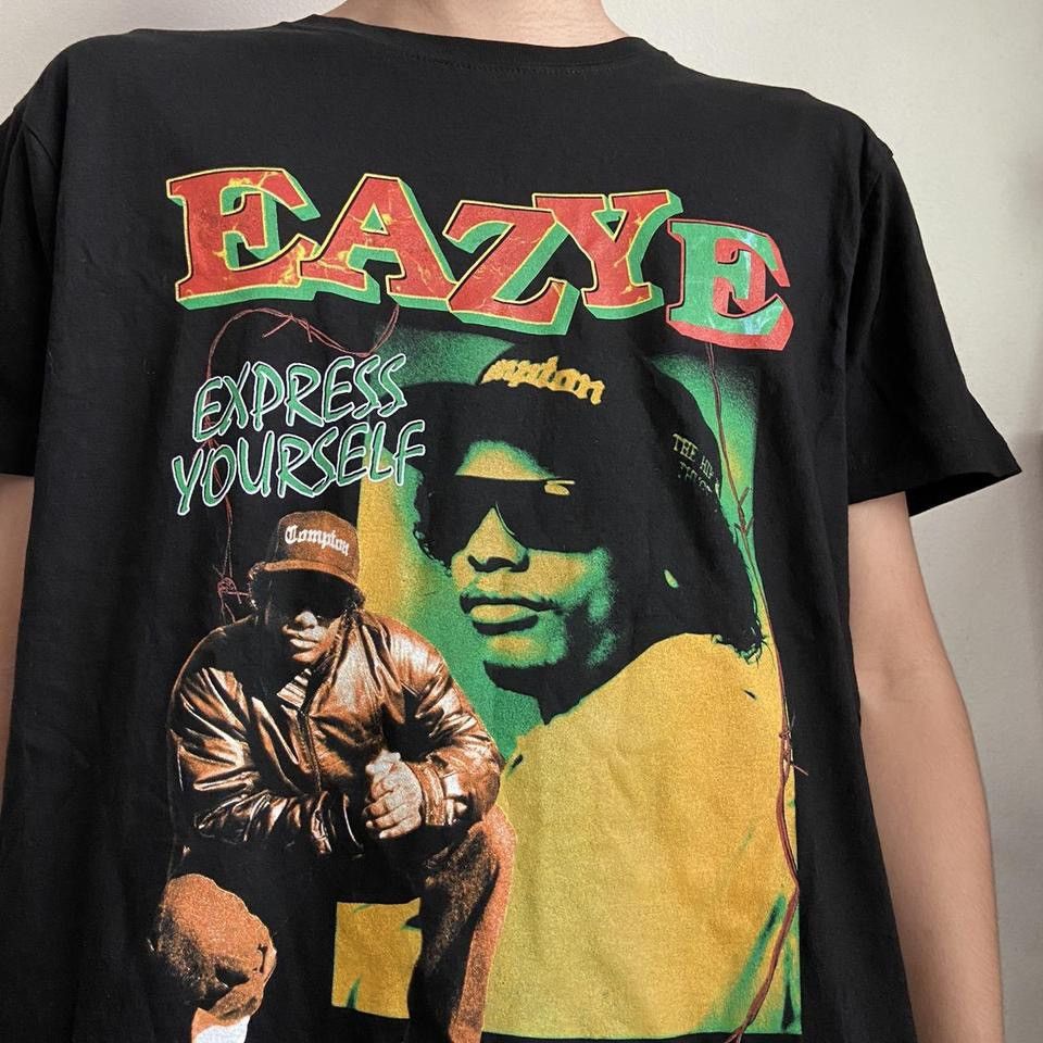 Rap Tees Eazy-E Rap Tee Graphics Black Tee Shirt | Grailed