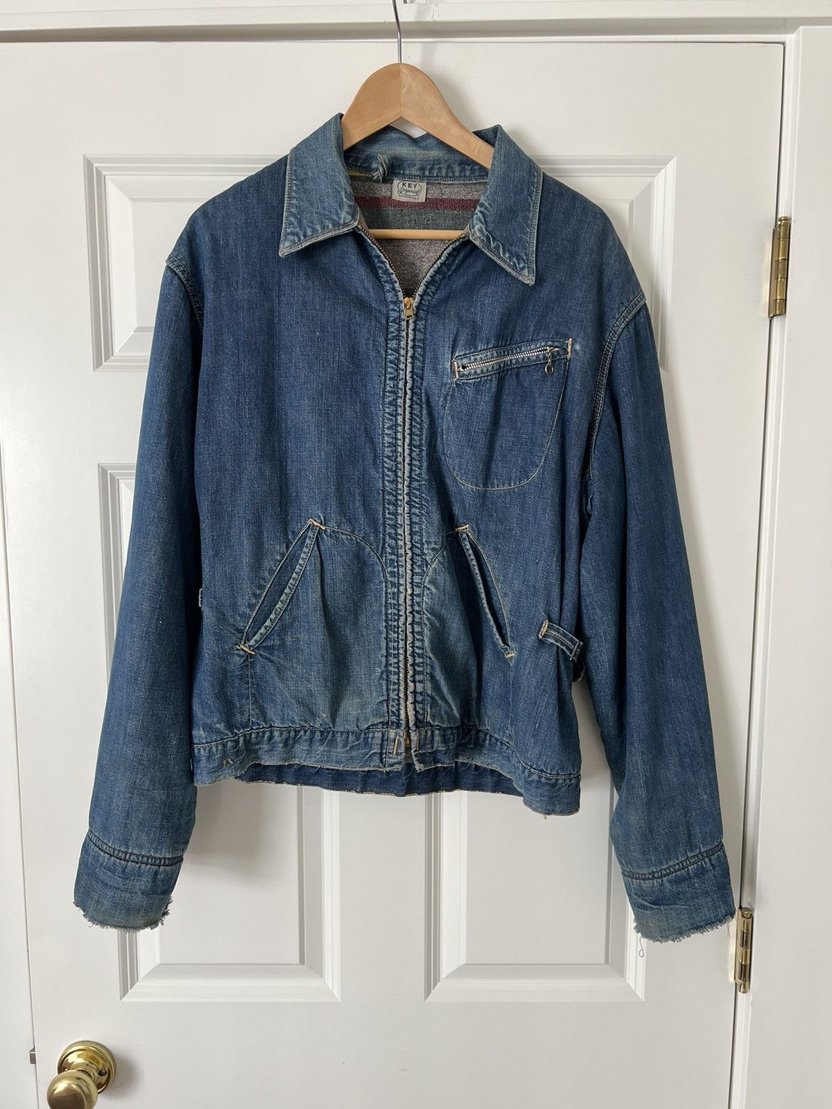 Vintage Blanket lined key imperial vintage denim jacket | Grailed