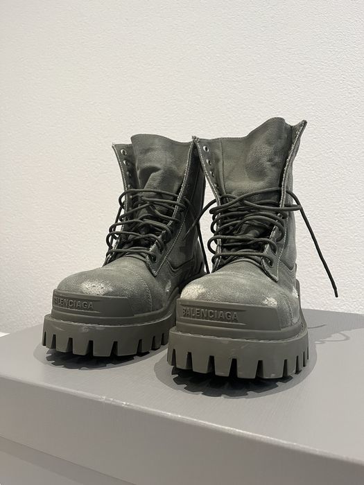 Balenciaga Balenciaga Combat Strike Canvas Boots | Grailed