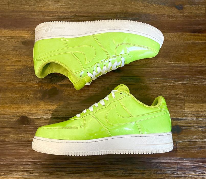 Nike Nike Air Force 1 '07 LV8 UV Cyber - Size 10 RARE Shiny Lime | Grailed