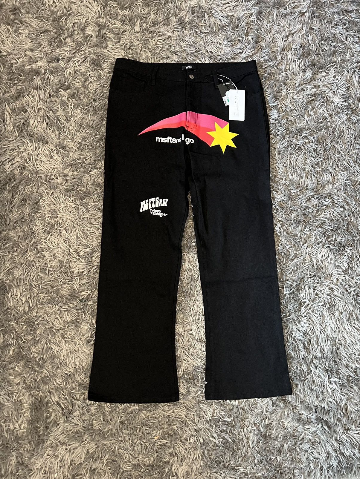 Msftsrep ‼️MSFTSREP TRIPPY SUMMER STAR LOGO JEANS‼️ | Grailed