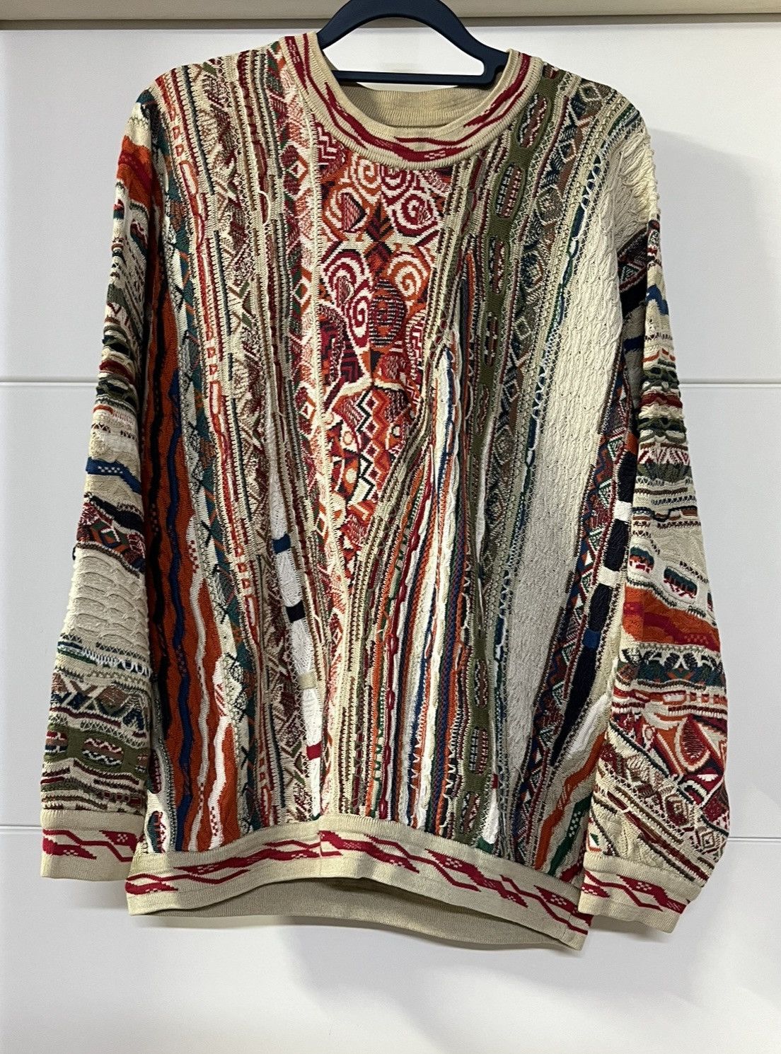 Coogi Coogi oversized cable-knit sweater | Grailed