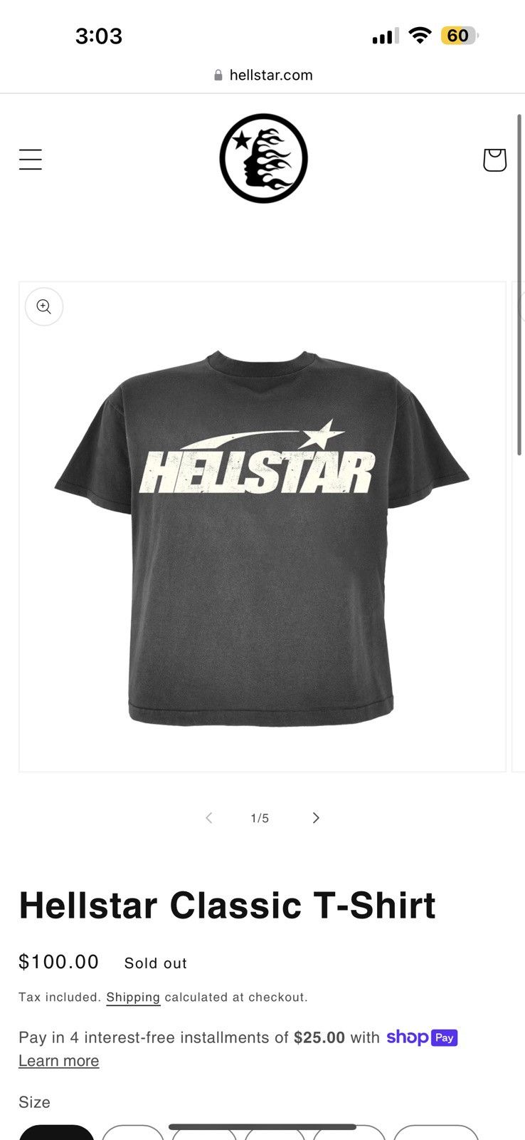 HELLSTAR Hellstar Classic Tee | Grailed