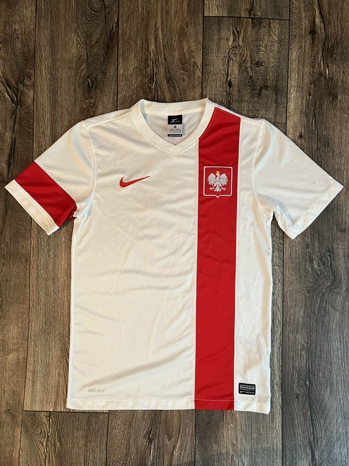 Nike NIKE POLAND NATIONAL TEAM 2014 #9 LEWANDOWSKI HOME JERSEY | Grailed
