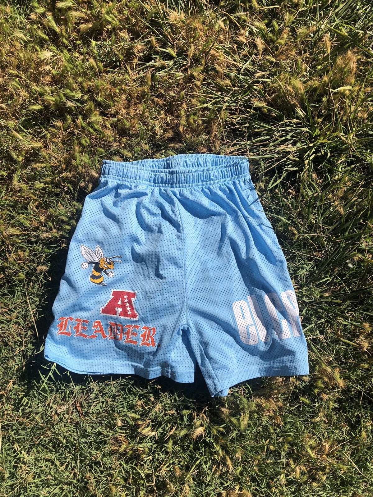 Custom × Streetwear × Vintage Turquoise El Capitan “🐝 🅰️ leader” Short ...