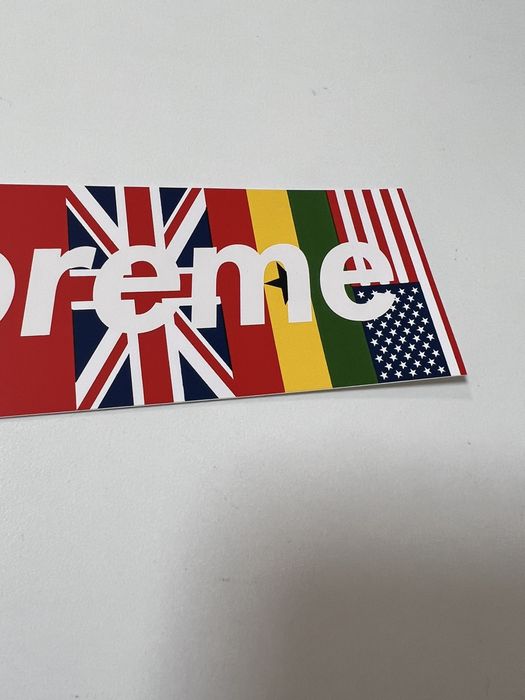 Supreme Supreme flags box logo sticker | Grailed