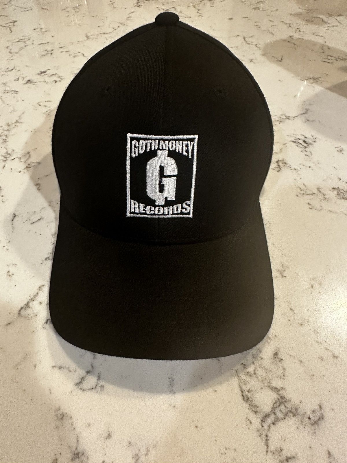 Goth Money Goth Money Records logo hat (flex fit) (2023) | Grailed
