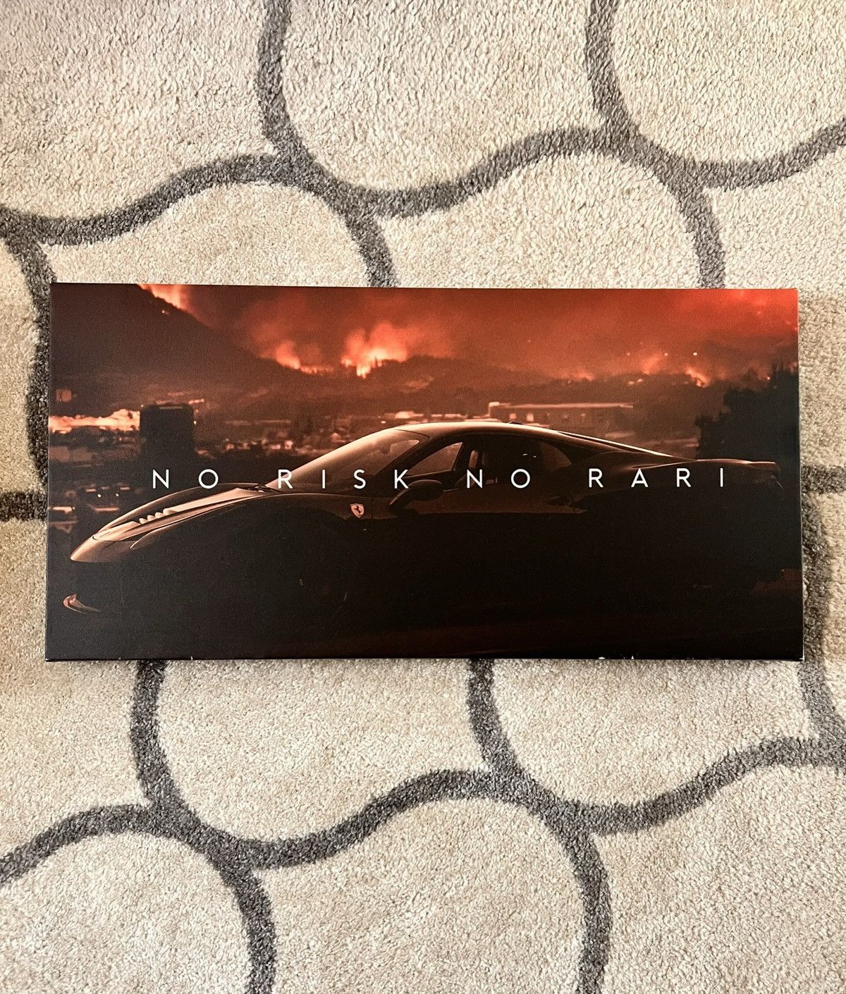 Custom "No risk no Rari" Poster | Grailed