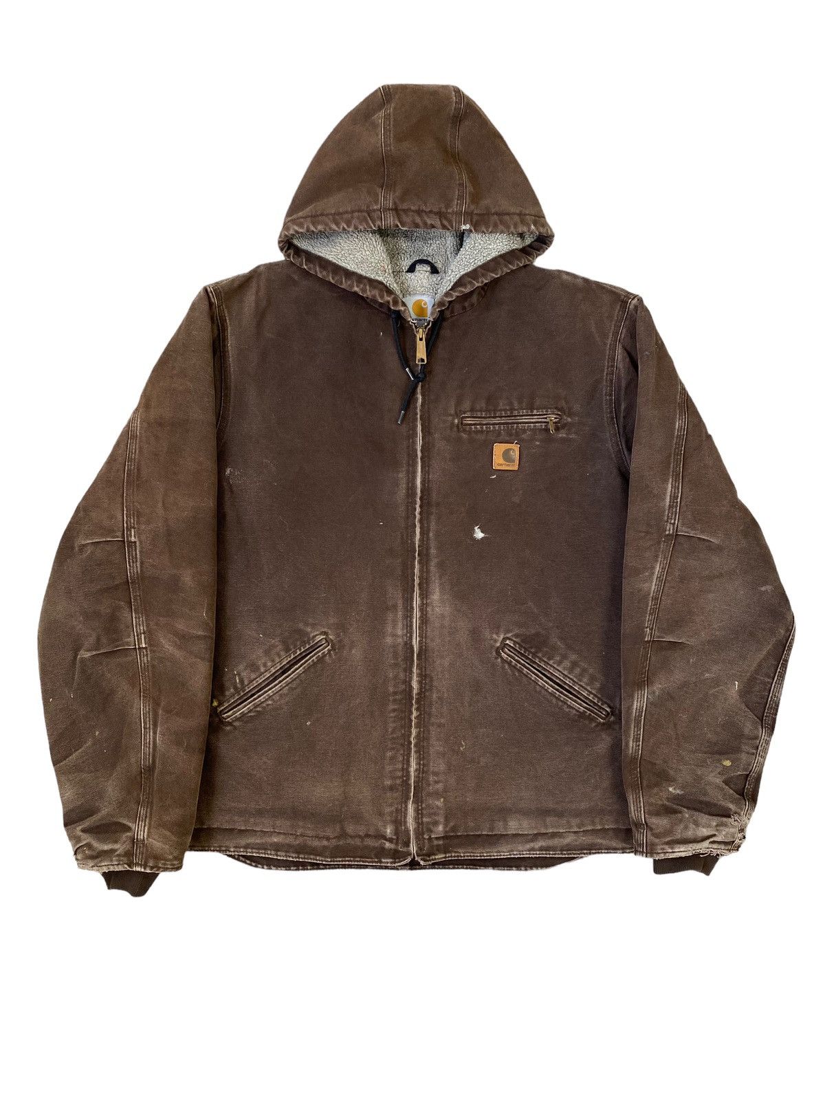 Vintage Vintage Y2K Carhartt Sherpa Lined Faded Mocha Work Jacket | Grailed