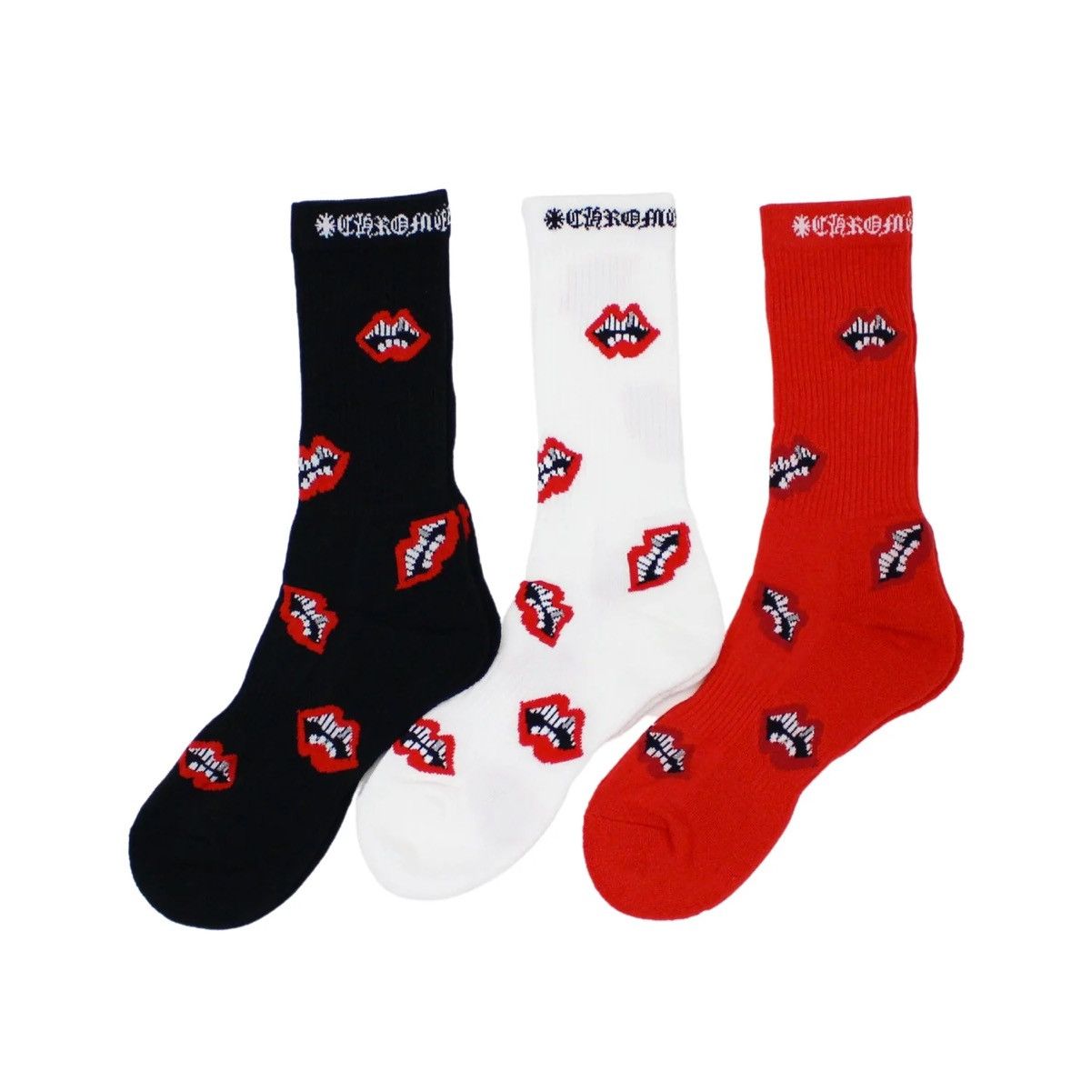 Chrome Hearts White Chrome Hearts Matty Boy Chomper Socks | Grailed