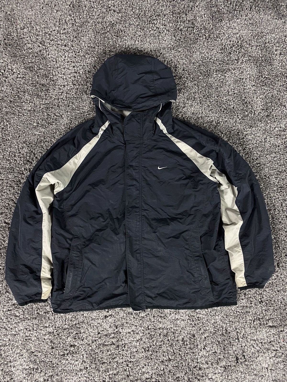 Nike × Vintage Y2K Nike Reversible Jacket Fleece/Sherpa Nylon 90s | Grailed