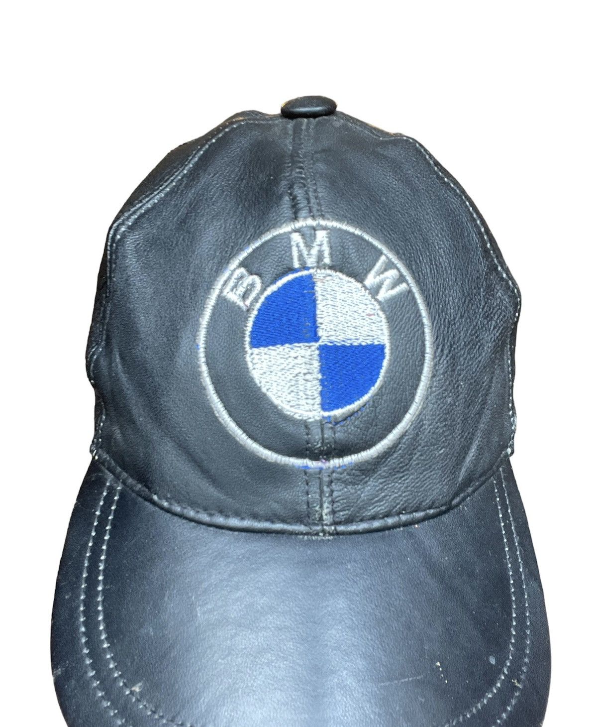 Bmw 90s 00s Y2K Vintage Bmw Racing Leather Dad Hat Cap | Grailed