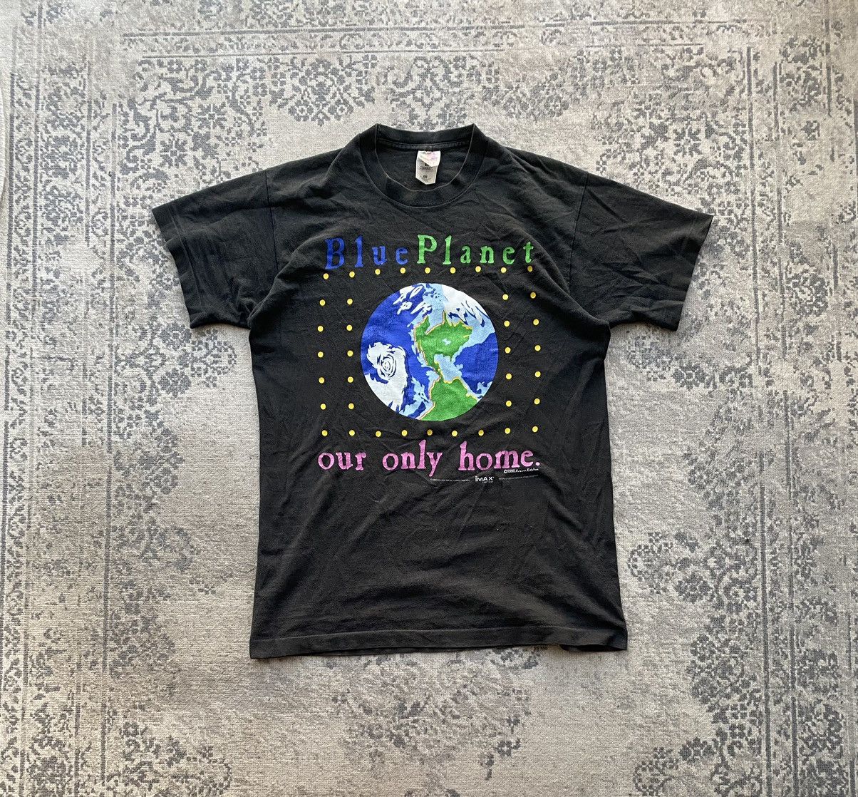 Vintage Vintage 90’s Rare Big Art Print Blue Planet IMAX Studio Tee ...