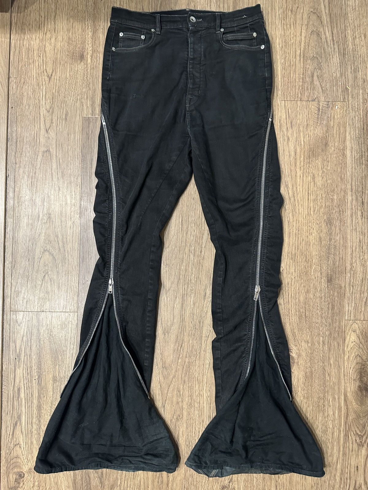 Rick Owens Bolan banana cut denim | Grailed
