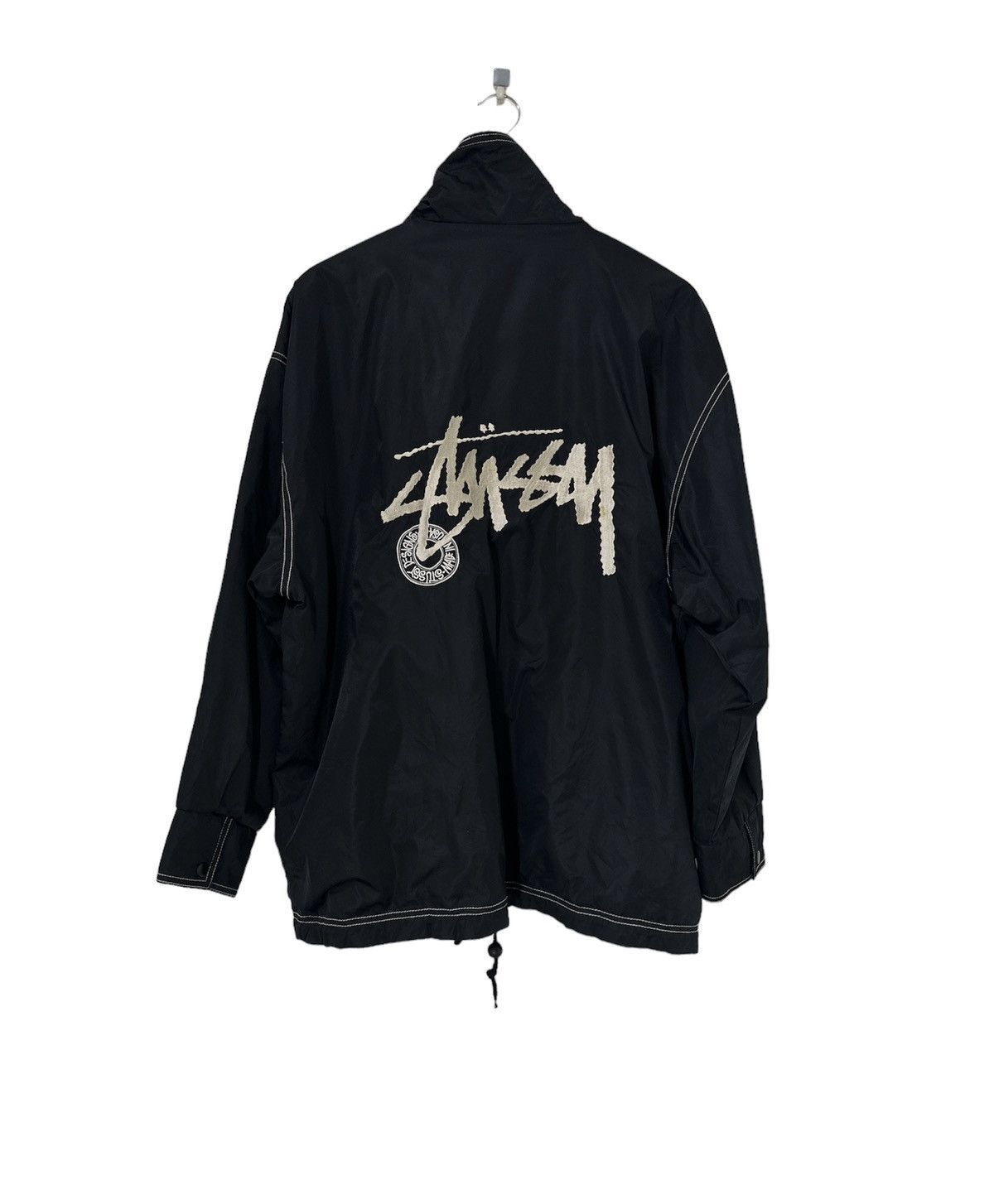 Stussy Stussy Windbreaker Jacket Big Logo Design Embroidered logo | Grailed