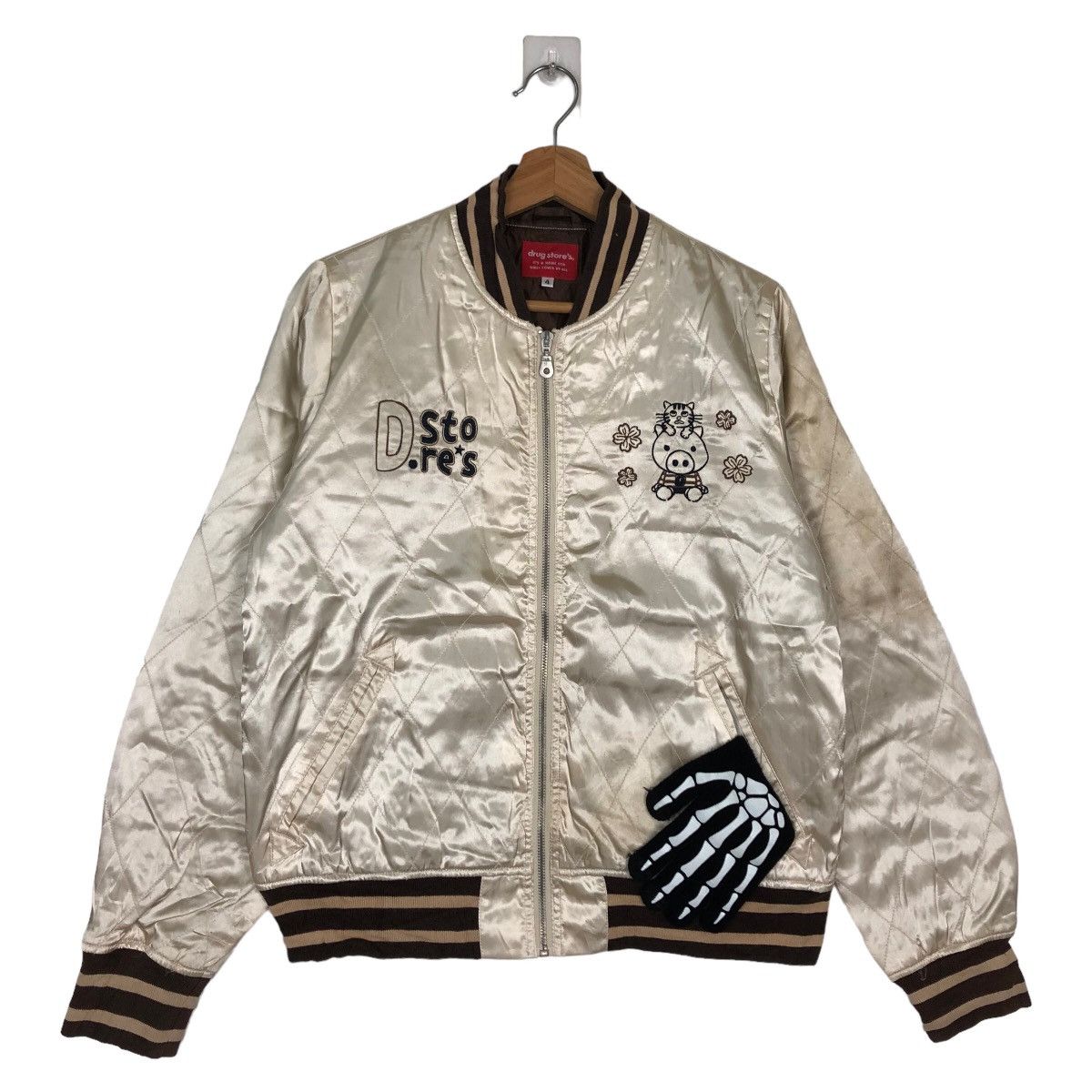 Hysteric Glamour VINTAGE SUKAJAN JACKET BIG LOGO DRUG STORE JAPAN | Grailed