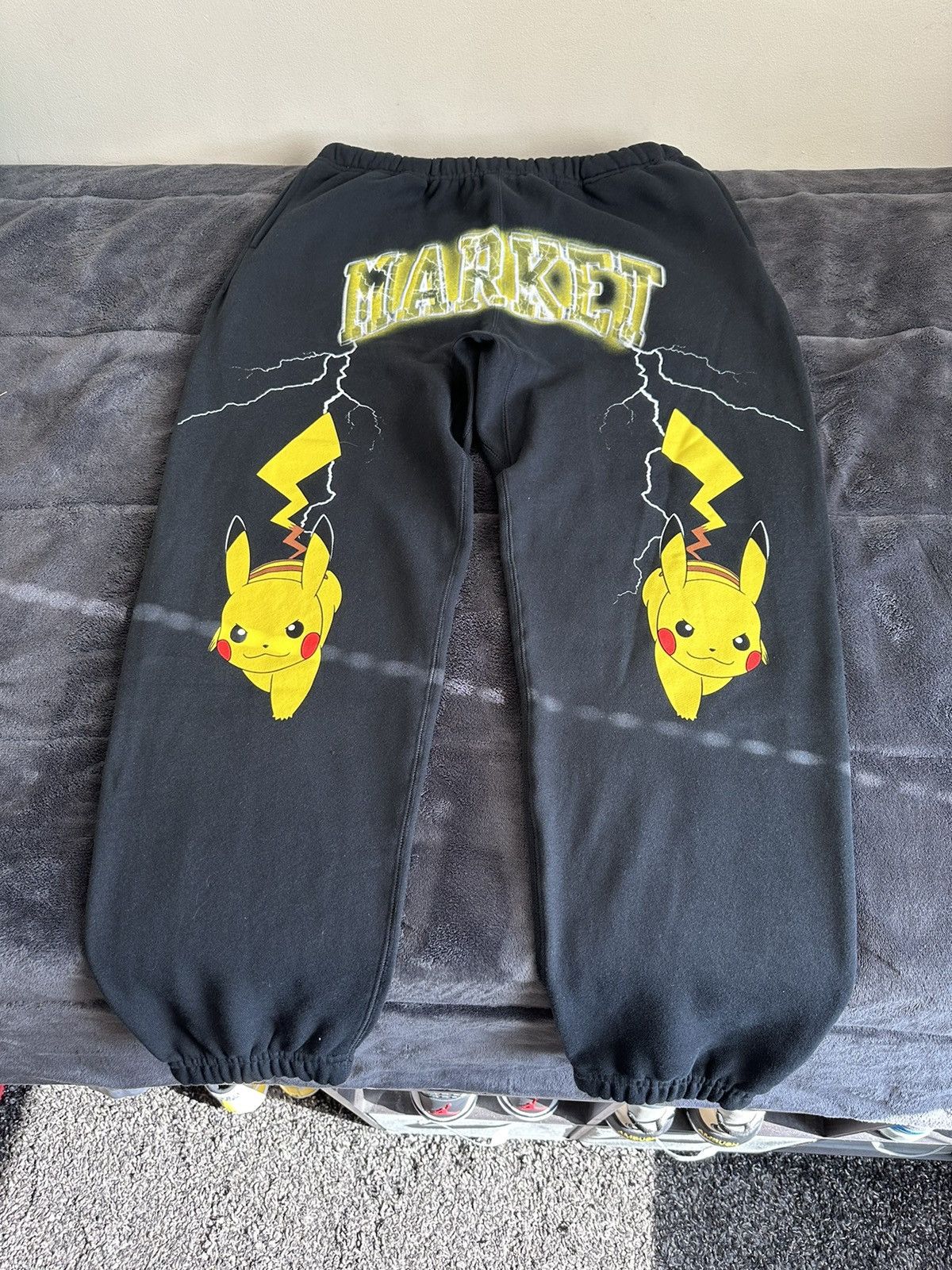 Pokemon New Sold Out Market Pokemon Pikachu Sweatpants Streetwear | Grailed