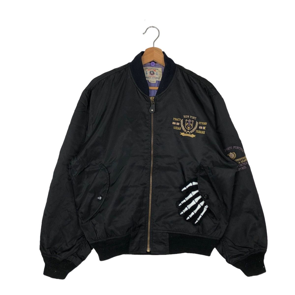 Japanese Brand VINTAGE BOMBER JACKET PRACT STUDIO JAPAN BIG LOGO | Grailed