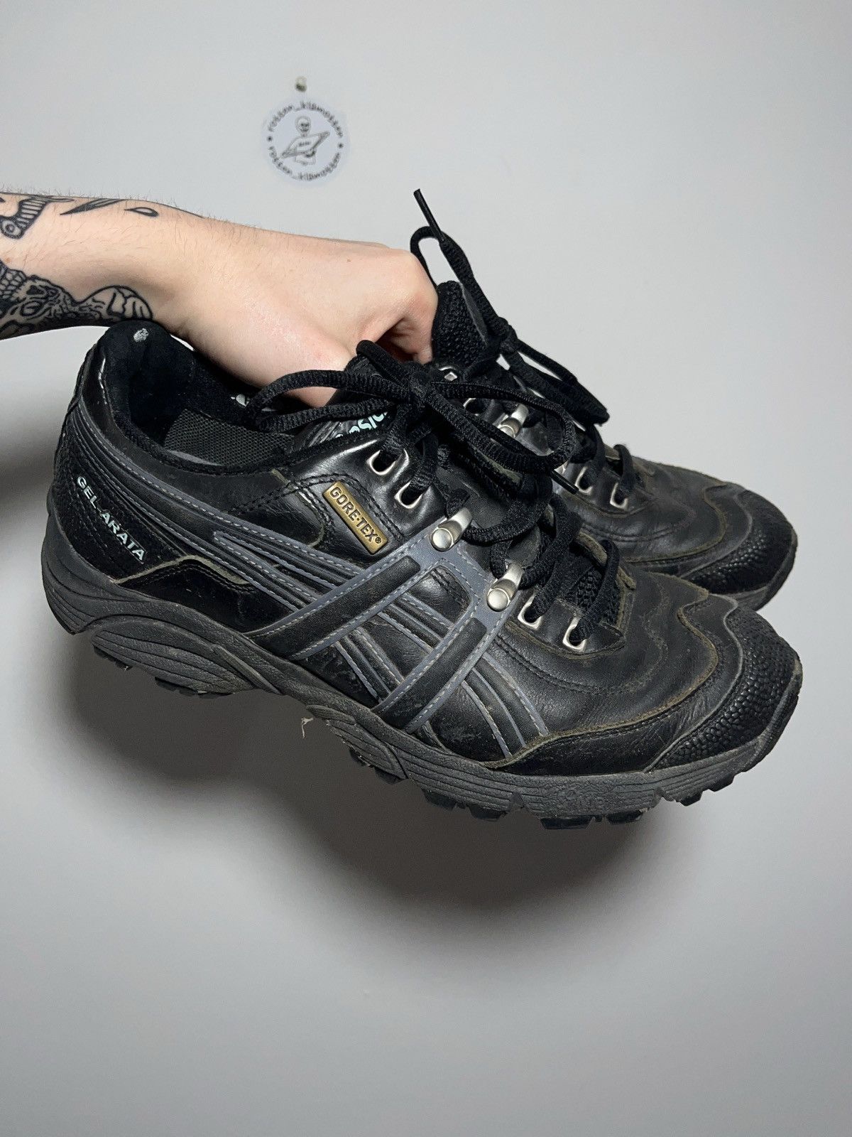 Asics × Outdoor Life × Vintage Gore-Tex vintage asics black low leather ...