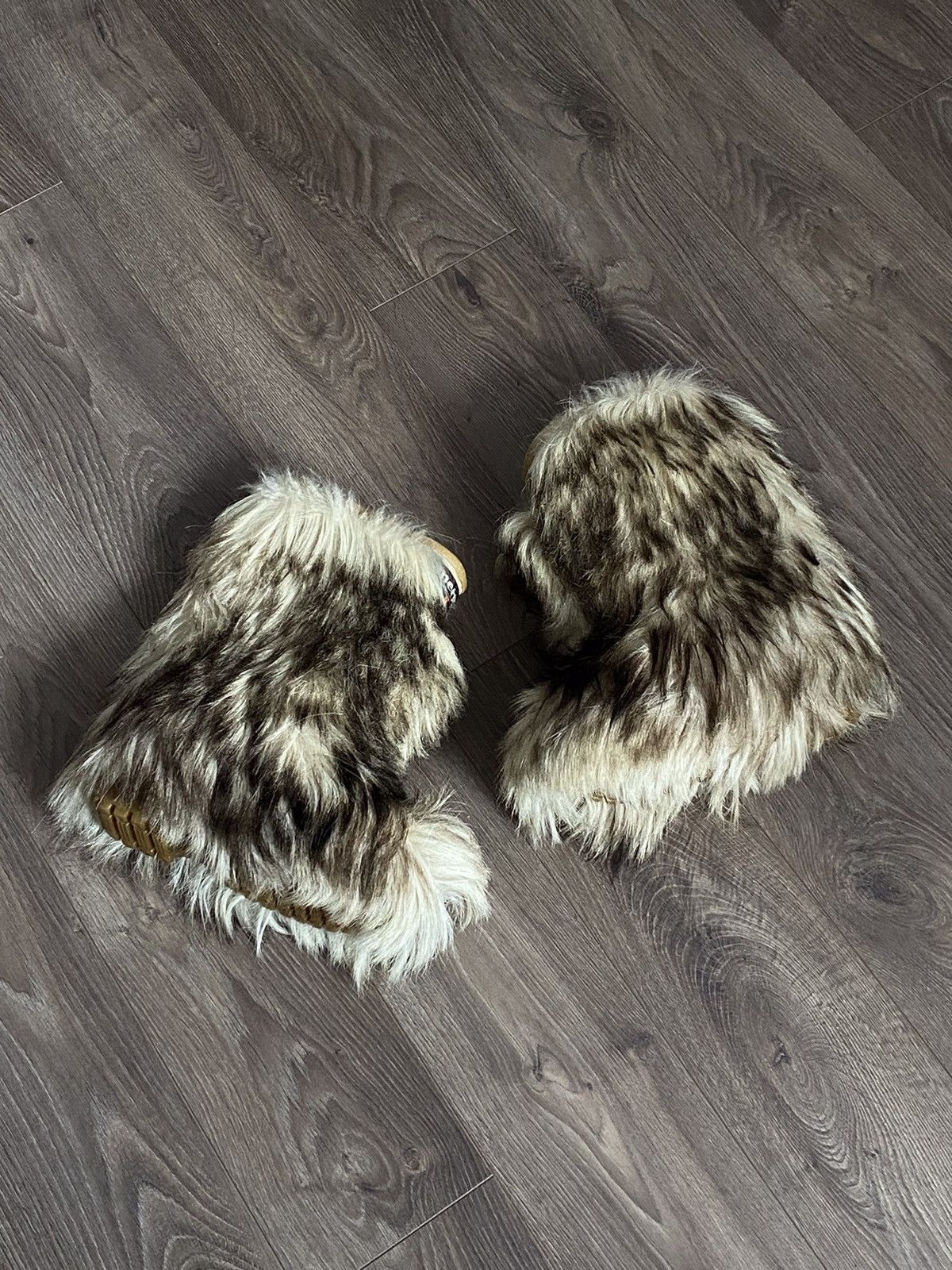 Vintage Y2K Vintage hype fur yeti style rave boots | Grailed