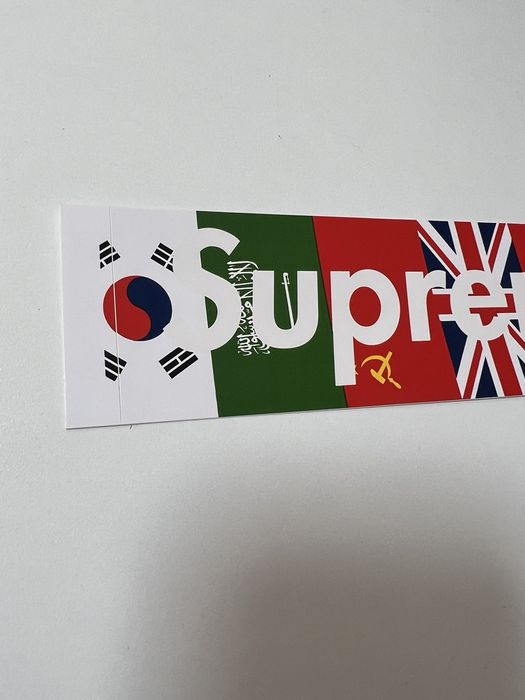 Supreme Supreme flags box logo sticker | Grailed