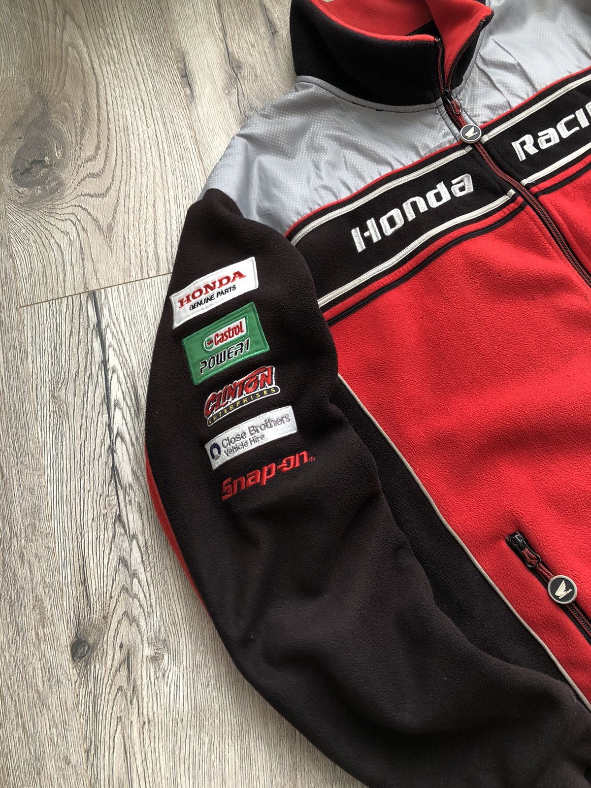 Vintage Honda Castrol Racing Fleece Zip Jacket Vintage | Grailed
