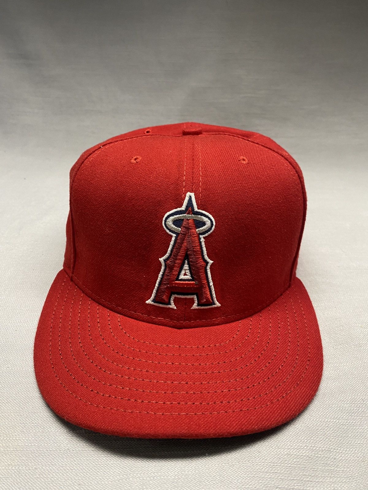 MLB New Era 59Fifty Men's MLB Los Angeles Angels Red Fitted Cap | Grailed