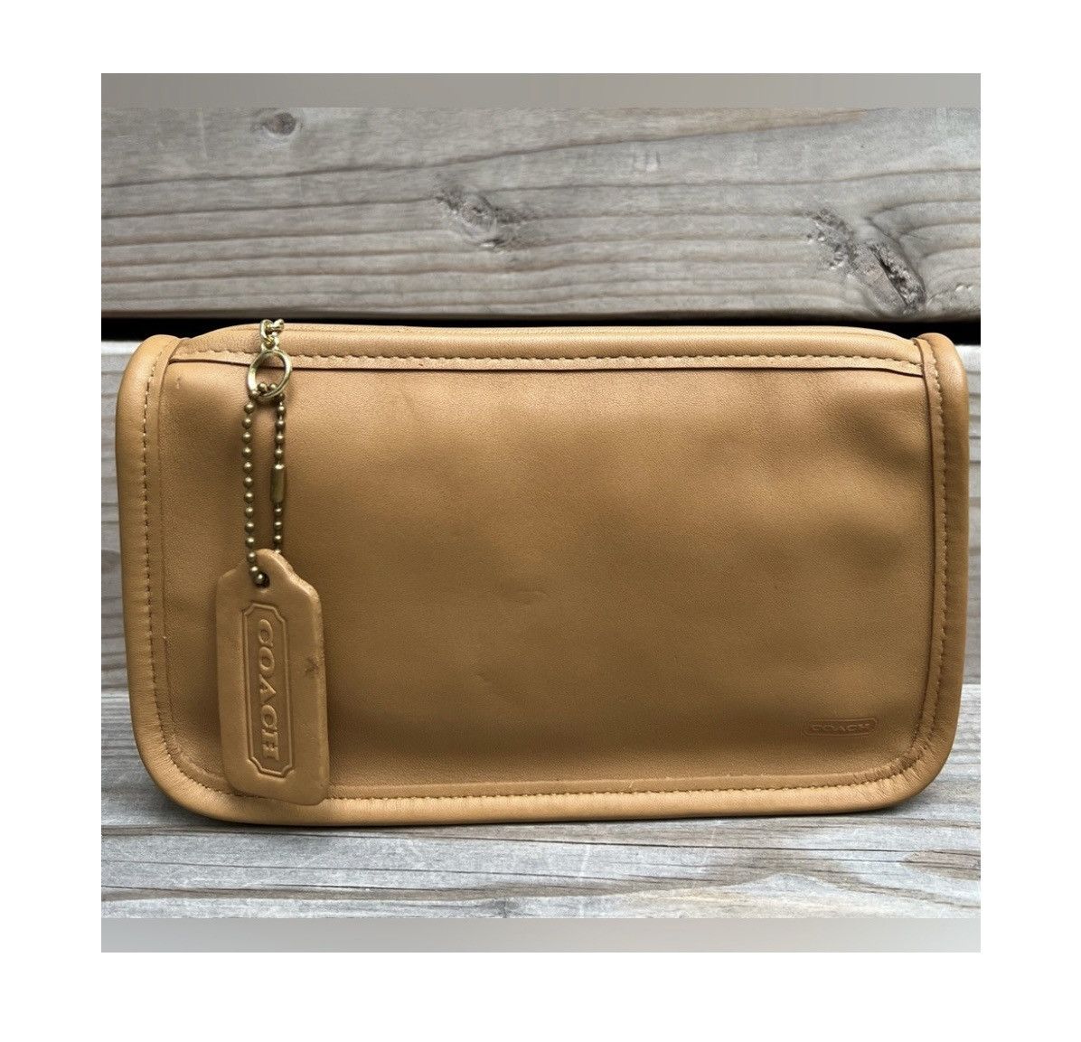 Coach × Vintage New, Toffee Vintage COACH Chunky Case cosmetic money ...