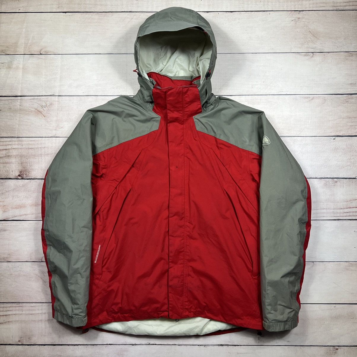 Nike × Nike ACG × Streetwear Nike ACG Red Grey Jacket Logo Ski Drill ...