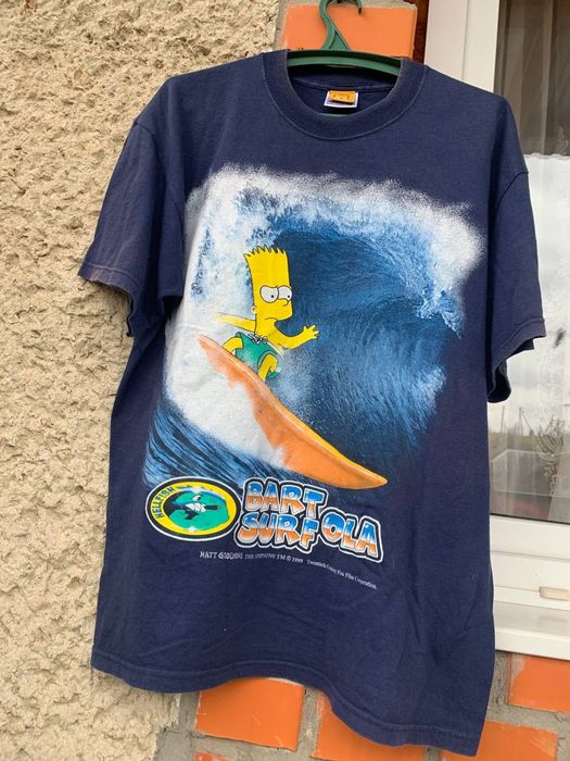 Vintage Rare💙 Vintage Bart Simpson cartoon surt t-shirt sun faded | Grailed