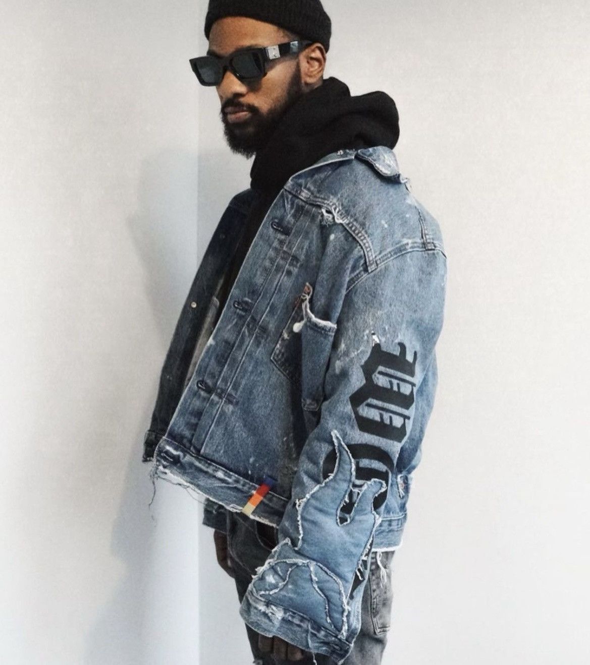 Vintage LemonsOnFire "World On Fire" Denim Jacket | Grailed