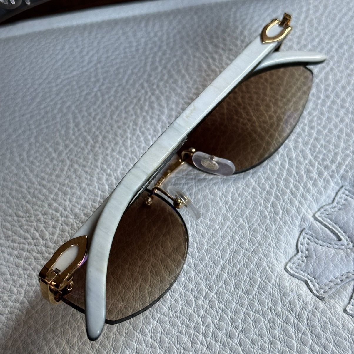 Cartier White Buff Sunglasses | Grailed
