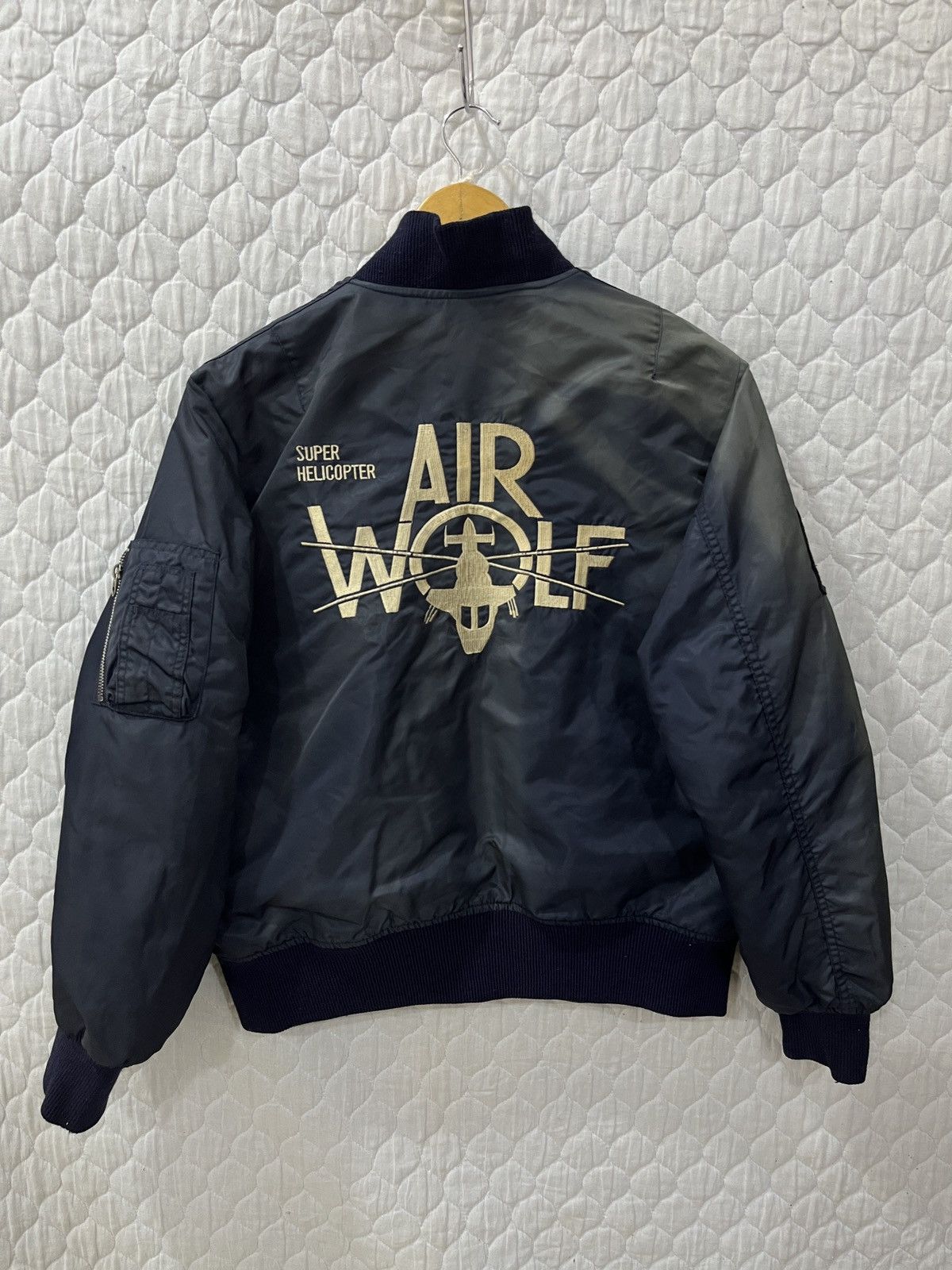 Vintage (Tttt)🔥🔥🔥 VTG 80’s SUPER HELICOPTER AIR WOLF BOMBER JACKET ...