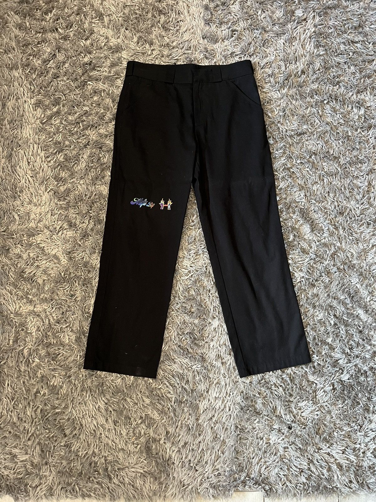 Msftsrep ‼️MSFTSREP FW21 MIDDLE FINGER LOGO PANTS‼️ | Grailed