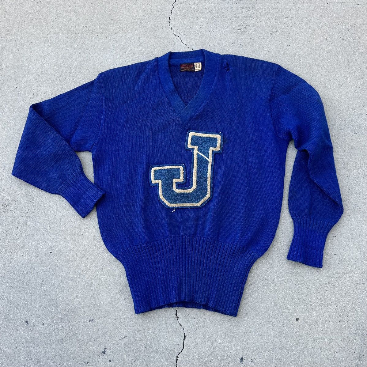 Collegiate × Vintage × Wilson Athletics True Vintage 40s Wilson “J ...