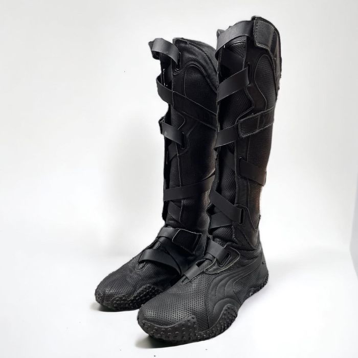 Puma Rare Archival Y2K Puma Mostro Alto Knee High Moto Boots | Grailed