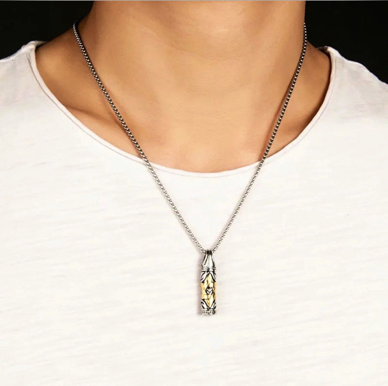 Cuban Link Chain Jewish Star of David Yurman Pendant Necklace | Grailed