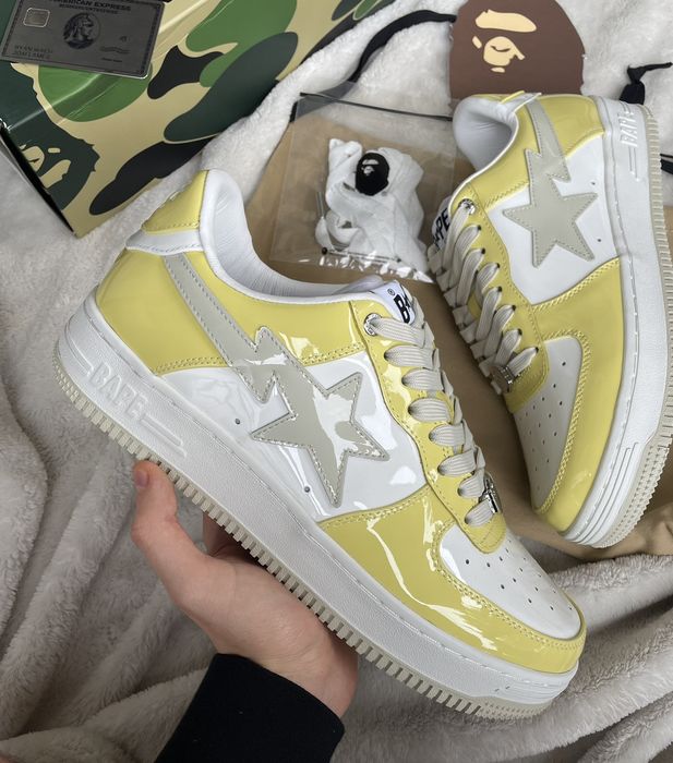 Bape Bape SSENSE Exclusive Yellow Sta Sneakers | Grailed
