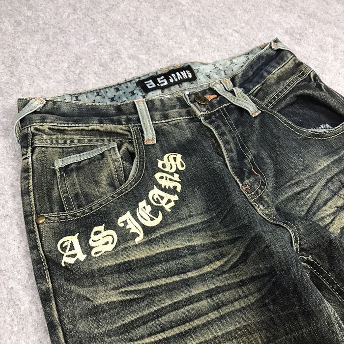 If Six Was Nine FLARED JEANS ASTON BLUE RUSTY PATCHWORK DENIM PANTS ...