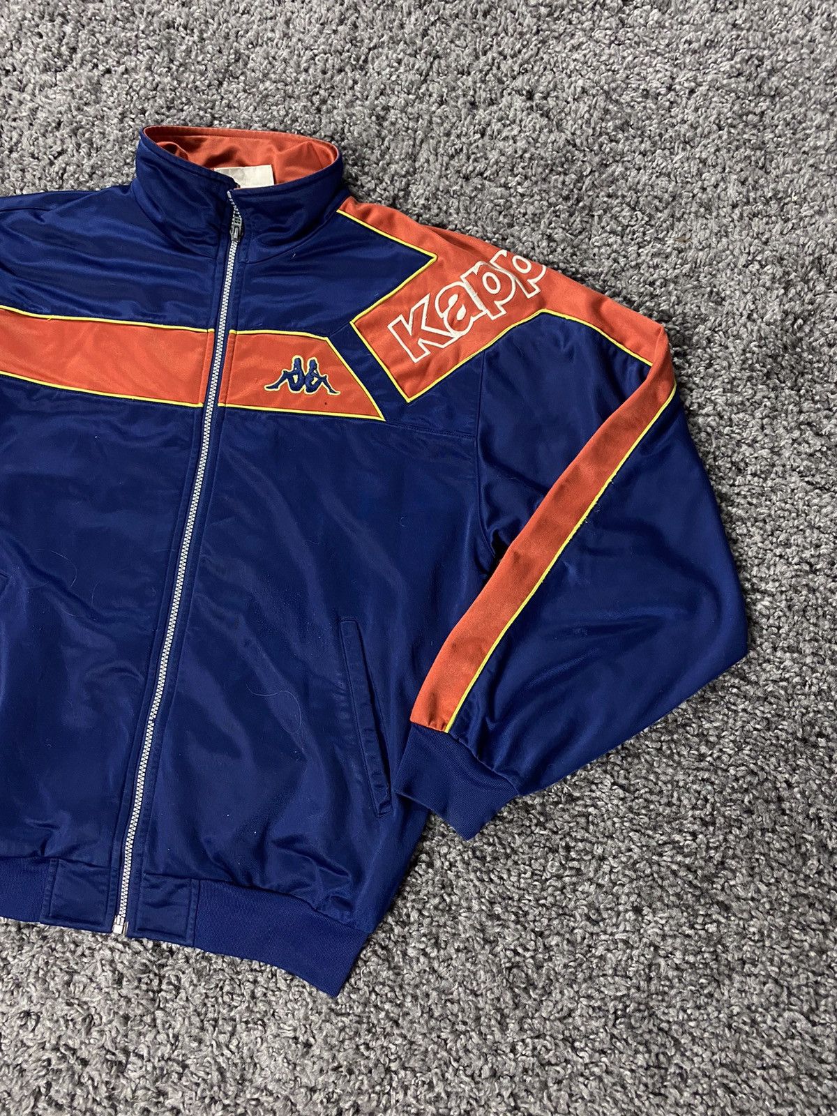 Vintage 🔥🔥RARE Vintage ZIP Up Hoodie Kappa 90s Big Embroidery Logo | Grailed