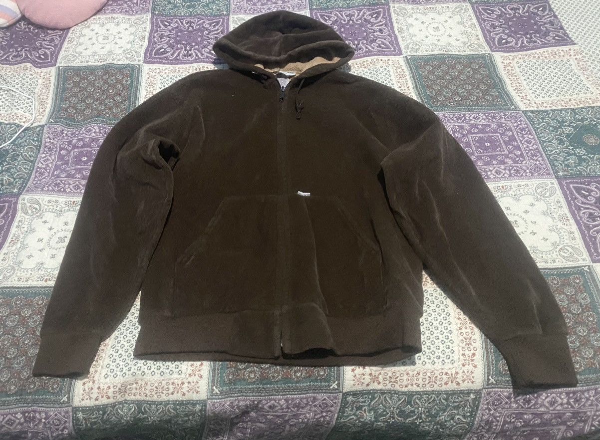Carhartt VINTAGE CARHARTT VELOUR VELVET HOODIE | Grailed