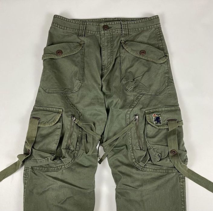 Beauty Beast Vintage Tactical Multi Pocket Army Sage Green Cargo ...