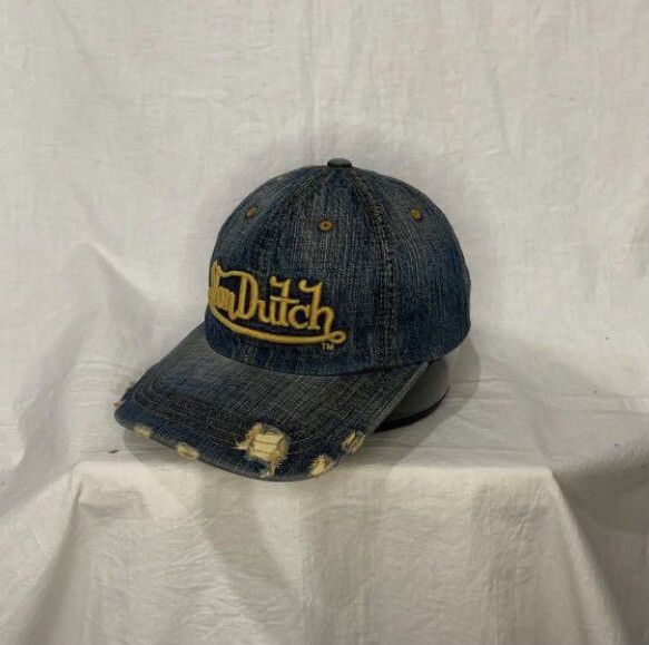 Vintage Vintage Von dutch ripped denim caps | Grailed