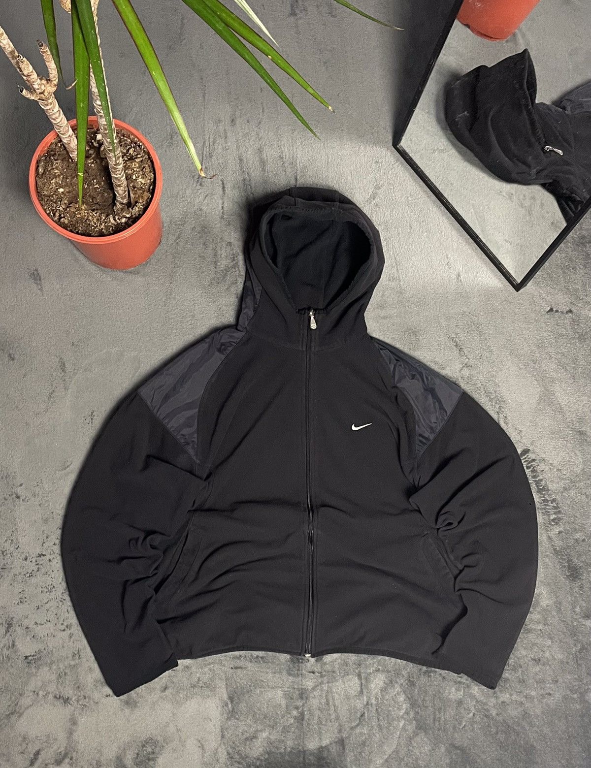 Nike 90s Nike Vintage Fleece Hoodie Ninja Mask Gorpcore | Grailed