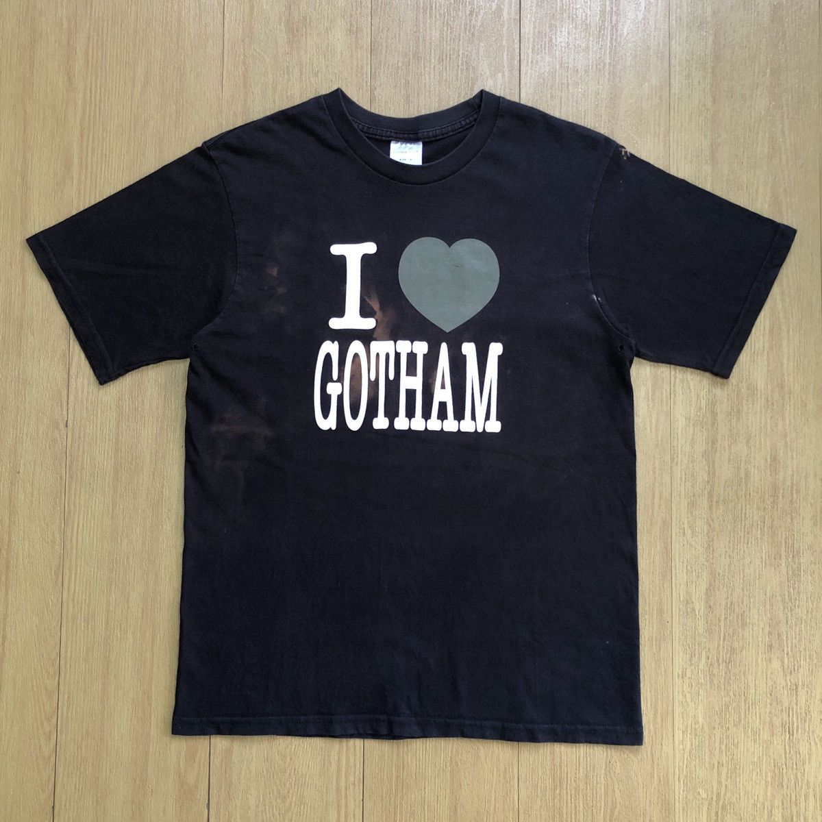 Number (N)ine Number Nine I LOVE GOTHAM Bleach Effect Tee | Grailed